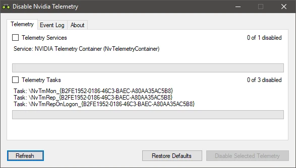 Disable-Nvidia-Telemetry : Empêcher la fuite d'informations de vos drivers Nvidia